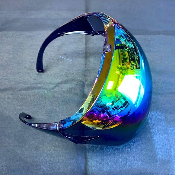 Accessories | Plastic Rainbow Metallic Face Shield Protector | Poshmark